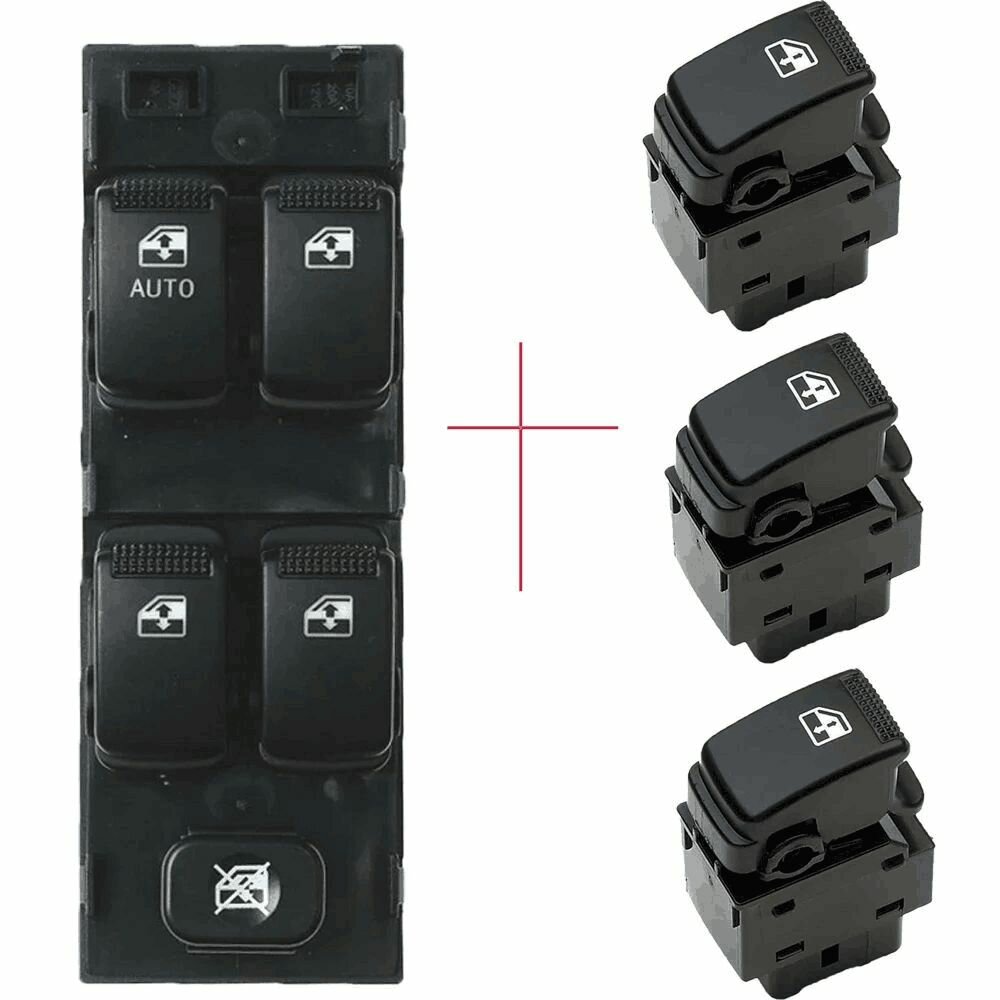 Блок управления стеклоподъемниками, 3 Кнопка, Hyundai Getz 2005-2010, 93570-1C110,93580-2E000