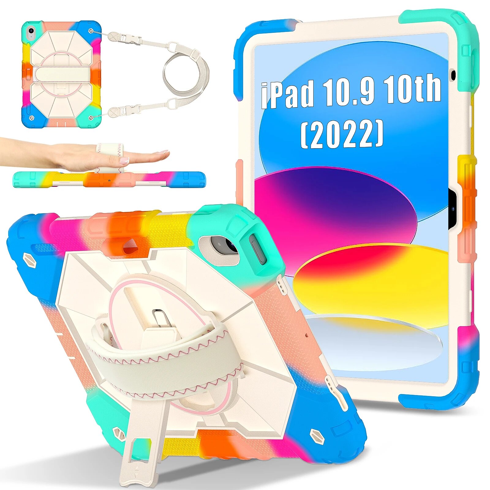 Бронированный чехол BLOCROSS для iPad iPad 10th 10.9 inch, ColorfulBlue