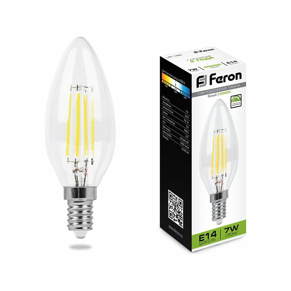 Светодиодная лампа FERON LB-166 7W 230V E14 4000K