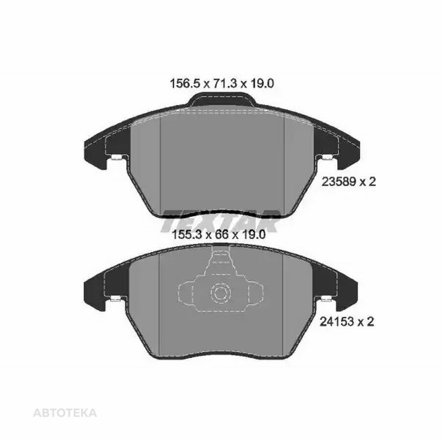 Колодки тормозные TEXTAR 2358901