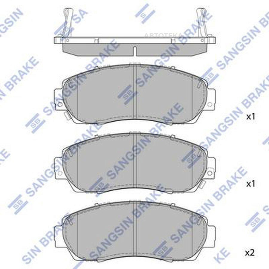Колодки тормозные дисковые передние SANGSIN BRAKE SP2115A Tiggo 8 PRO MAX, CHANGAN;