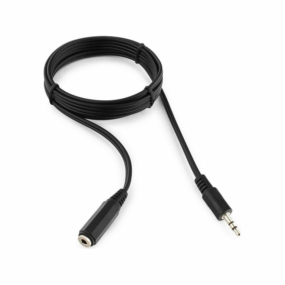 Кабель Cablexpert аудио удлинитель, Jack 3.5(M)/Jack 3.5(F), 1.5м, черный, пакет CCA-423