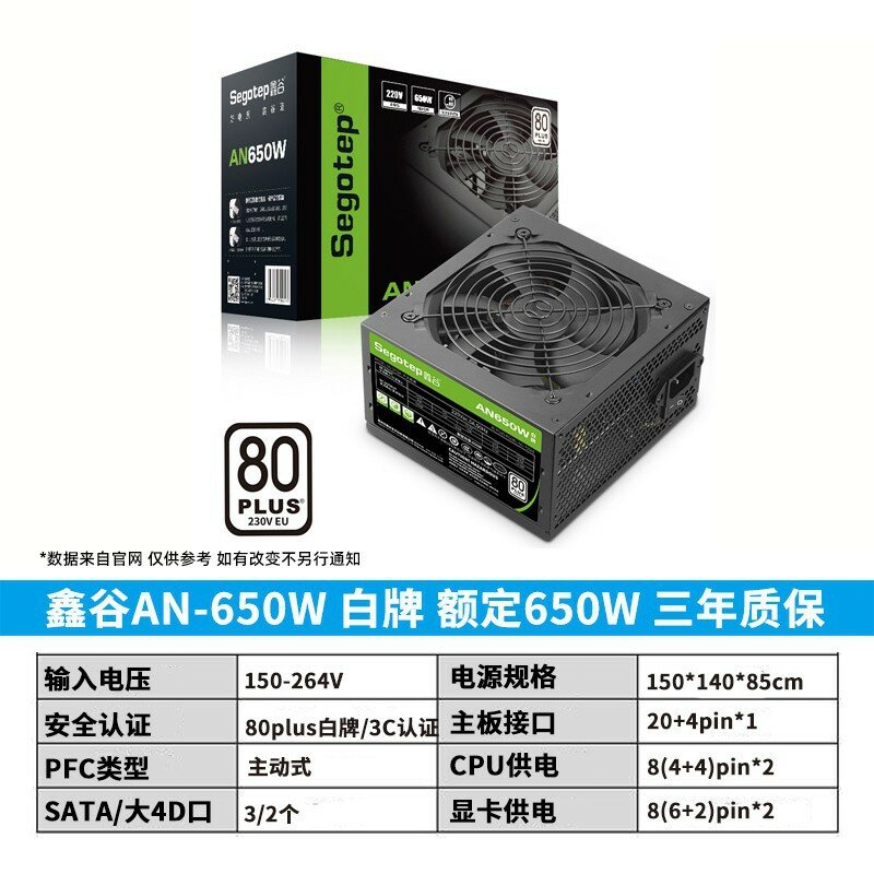 Полностью модульный блок питания Xingu AN550/AM650/750W для настольных компьютеров, белый.