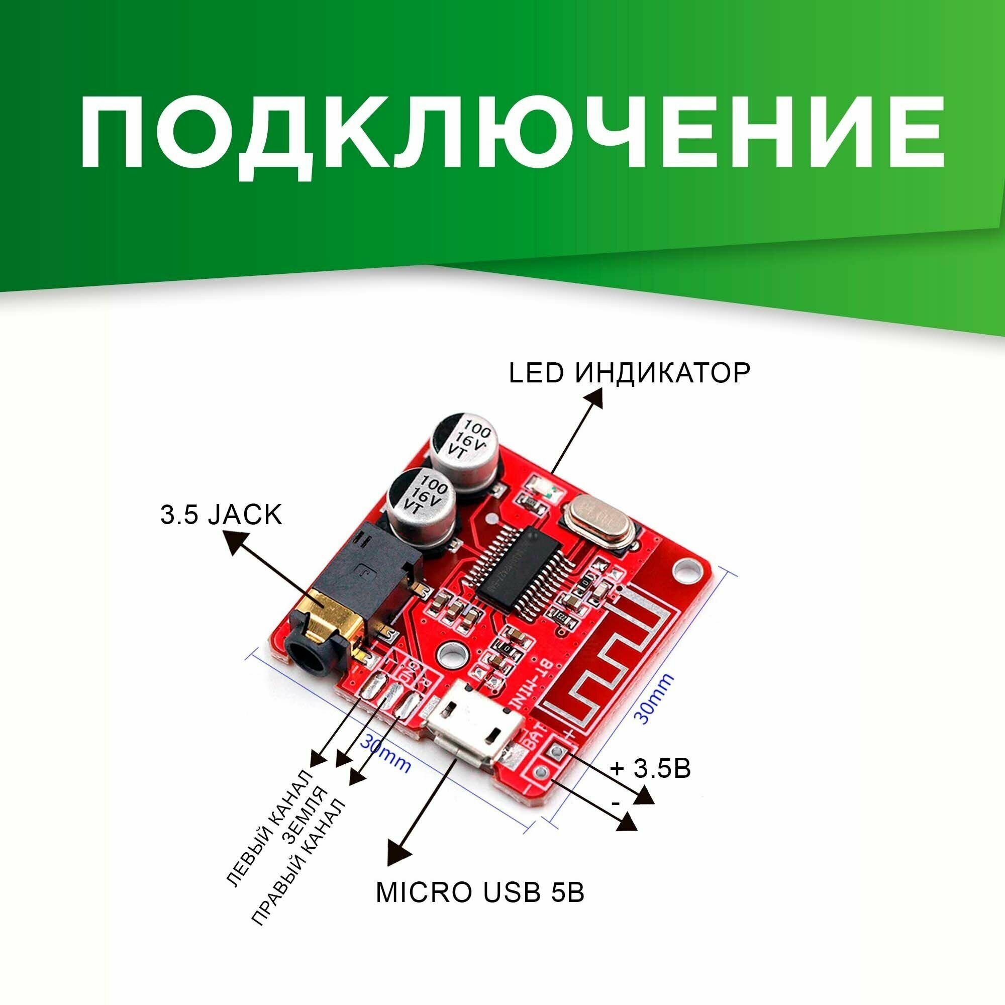 Аудио приемник Bluetooth 5.0