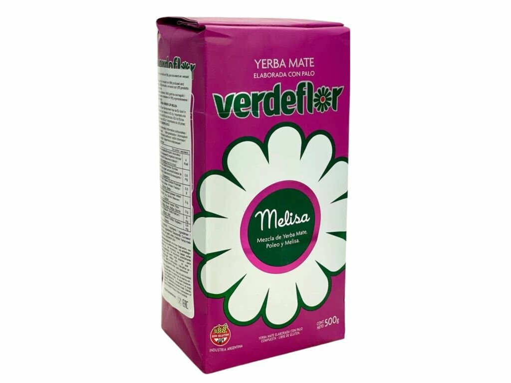 Чай мате (йерба мате, парагвайский чай) Verdeflor Melissa, 500 гр.