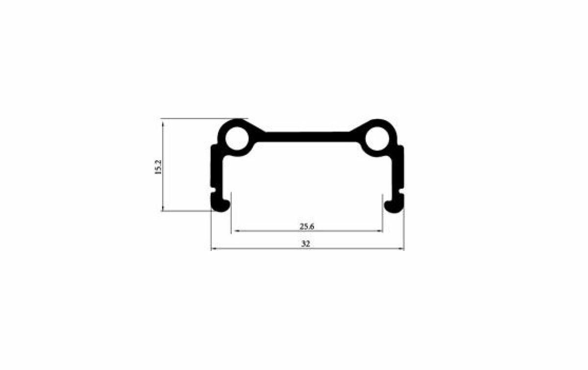 Обод 20 TRIX YKL-М4 20 black, BMX алюминиевый, одинарный, 48H, фрезерованный, индикатор износа, 406х25,6/32х15.2мм, A/V, анодированный, черный