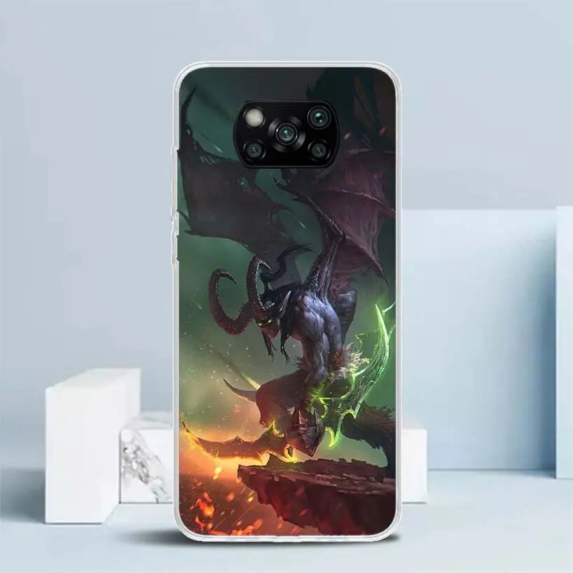 Мягкий чехол W-World Of W-Warcraft W-Wow для Xiaomi Poco M8 M7 X7 X6 Черный, BK347-4, Xiaomi Poco M8