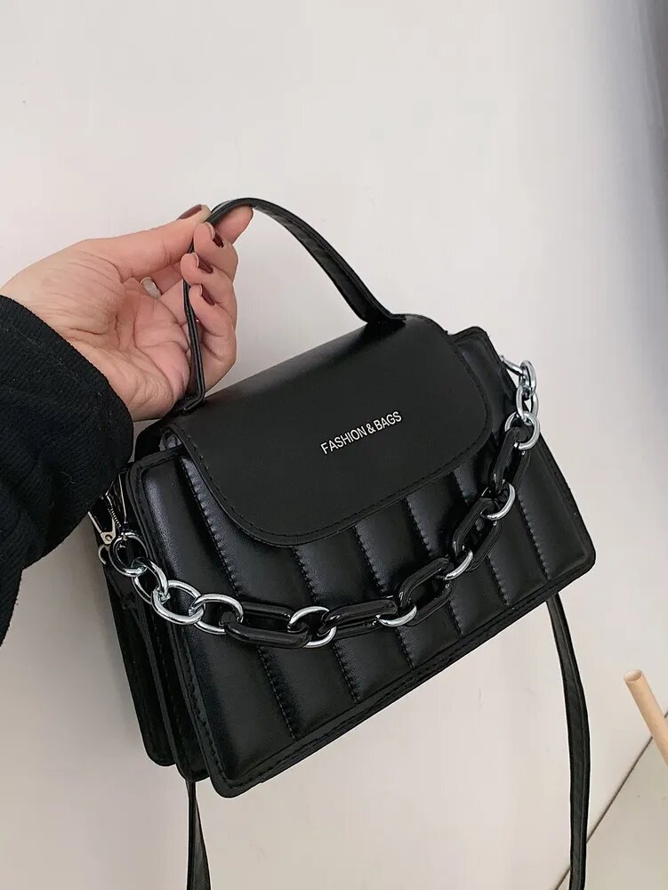 Сумка на плечо "Fashion & Bags" женская черная, из искусственной кожи, 15x8x15 см