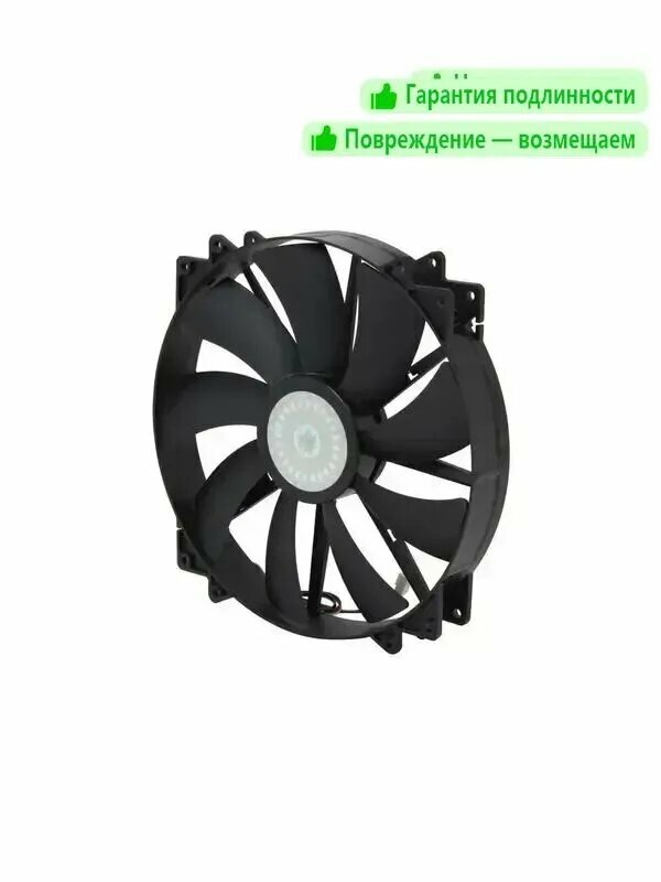 Бесшумный вентилятор Cooler Master MegaFlow 200 - Втулка с подшипником 200 мм для корпусов компьютеров (черный)