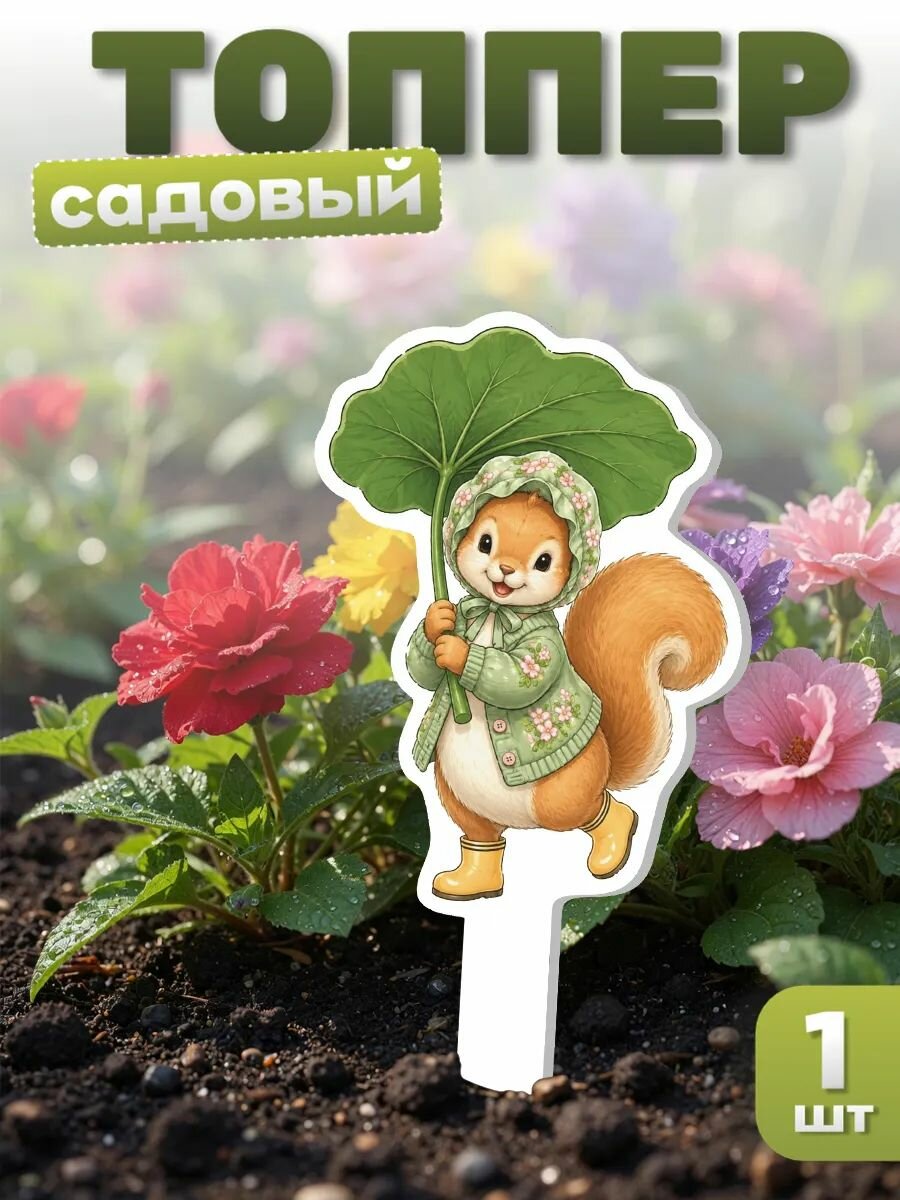 Садовые фигурки для дачи Белка в кардигане