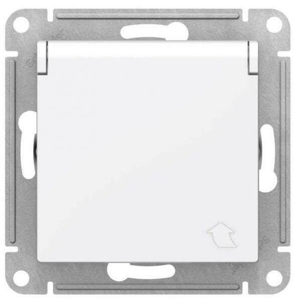 Механизм розетки Schneider Electric 1-м СП ATLAS DESIGN AQUA 16А, IP44, белый 1240175