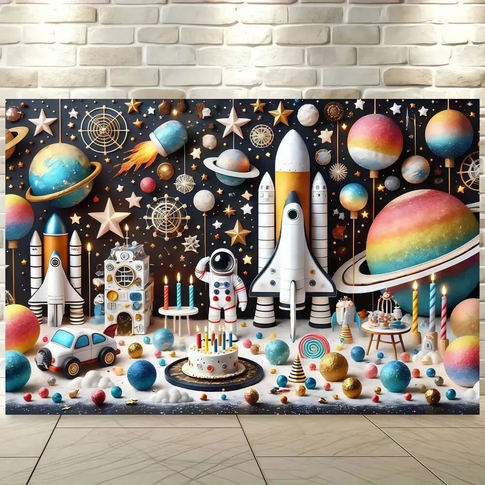 Баннер для праздника "Космос", 100 см х 70 см