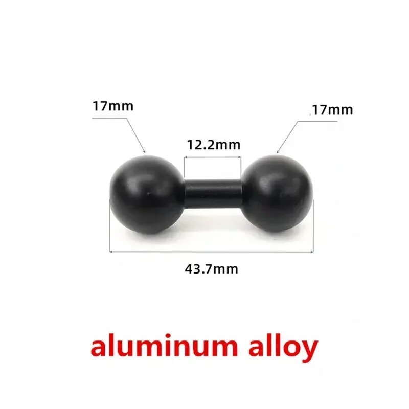 Двойной шаровой адаптер 1 дюйм для GoPro, смартфона 1pc aluminum