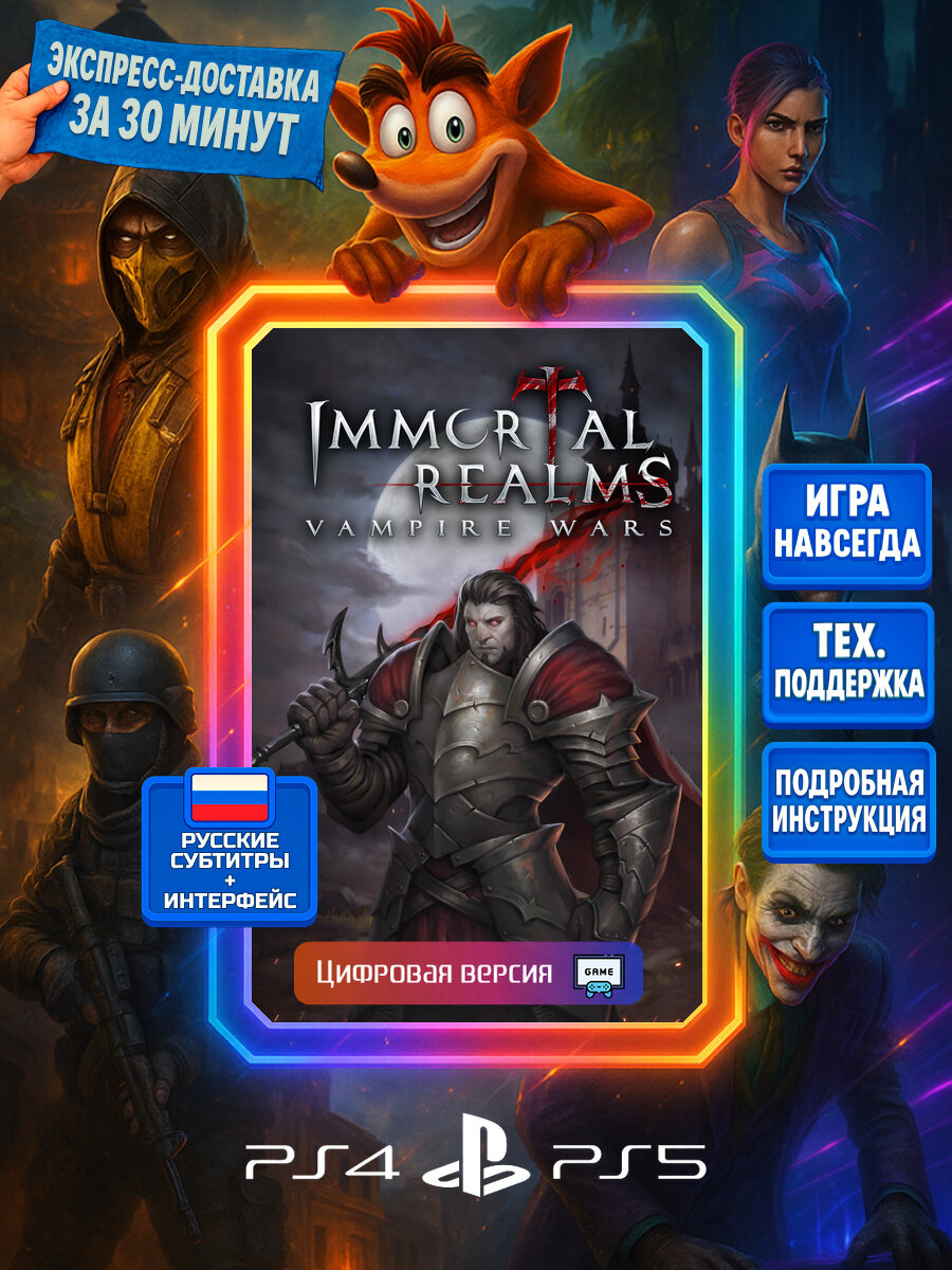 Immortal Realms: Vampire Wars PS4/PS5 | Моментальная доставка | Русские субтитры и интерфейс | Стратегии