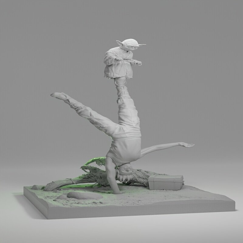 75mm Wanderer Неокрашенная разборная модель из ABS, цвет Sky Walker, высокая детализация, для игровых и аниме фигурок, коллекционирования и настольных RPG