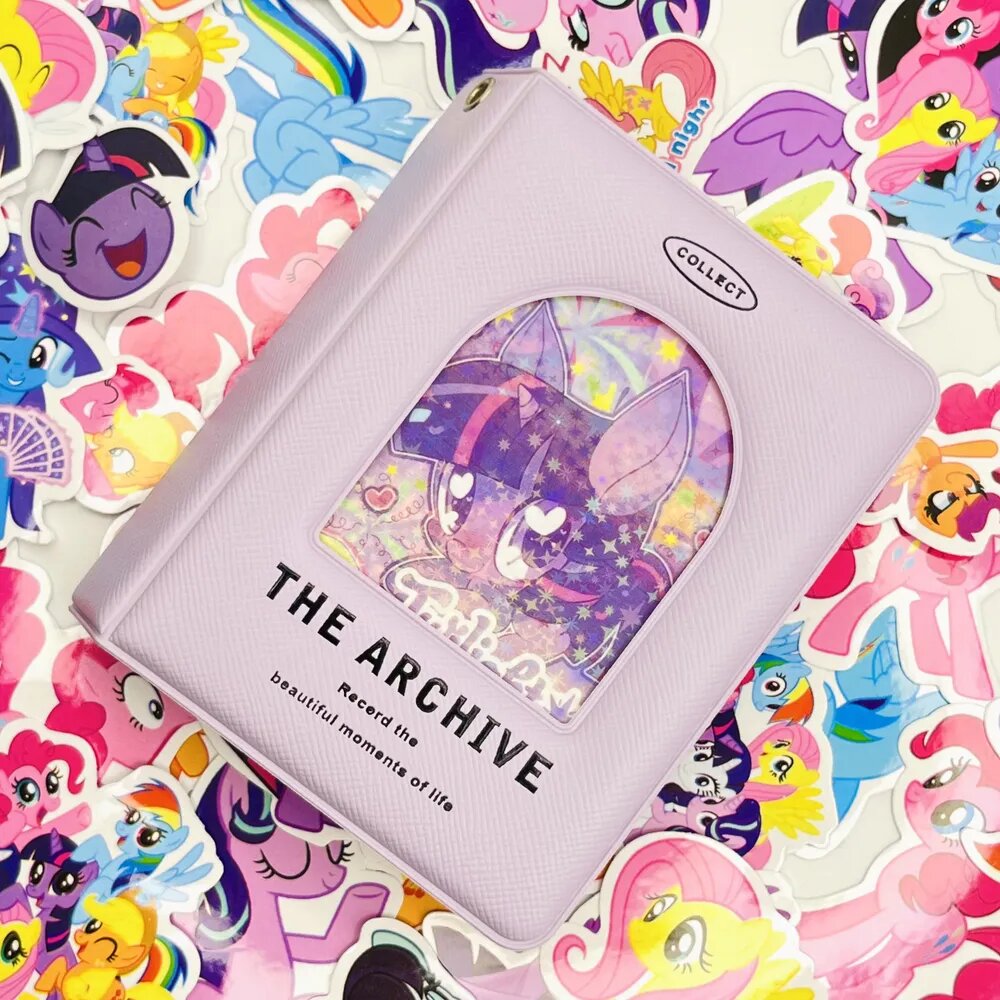 Альбом для карточек маленький, 20 листов: 8х3х11 см, 5 карточек My Little Pony в комплекте