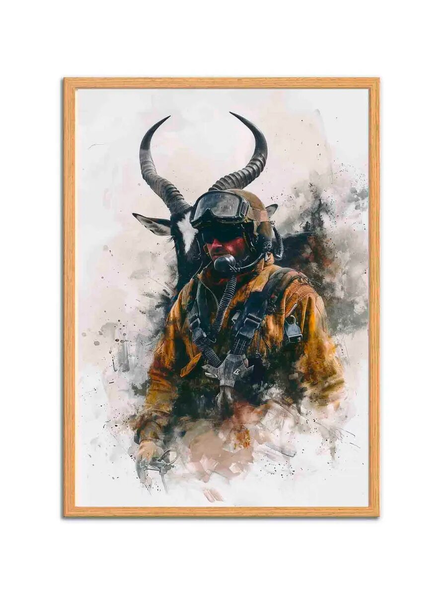 Пилот-животное-антилопа 3, Плакат 30x42см