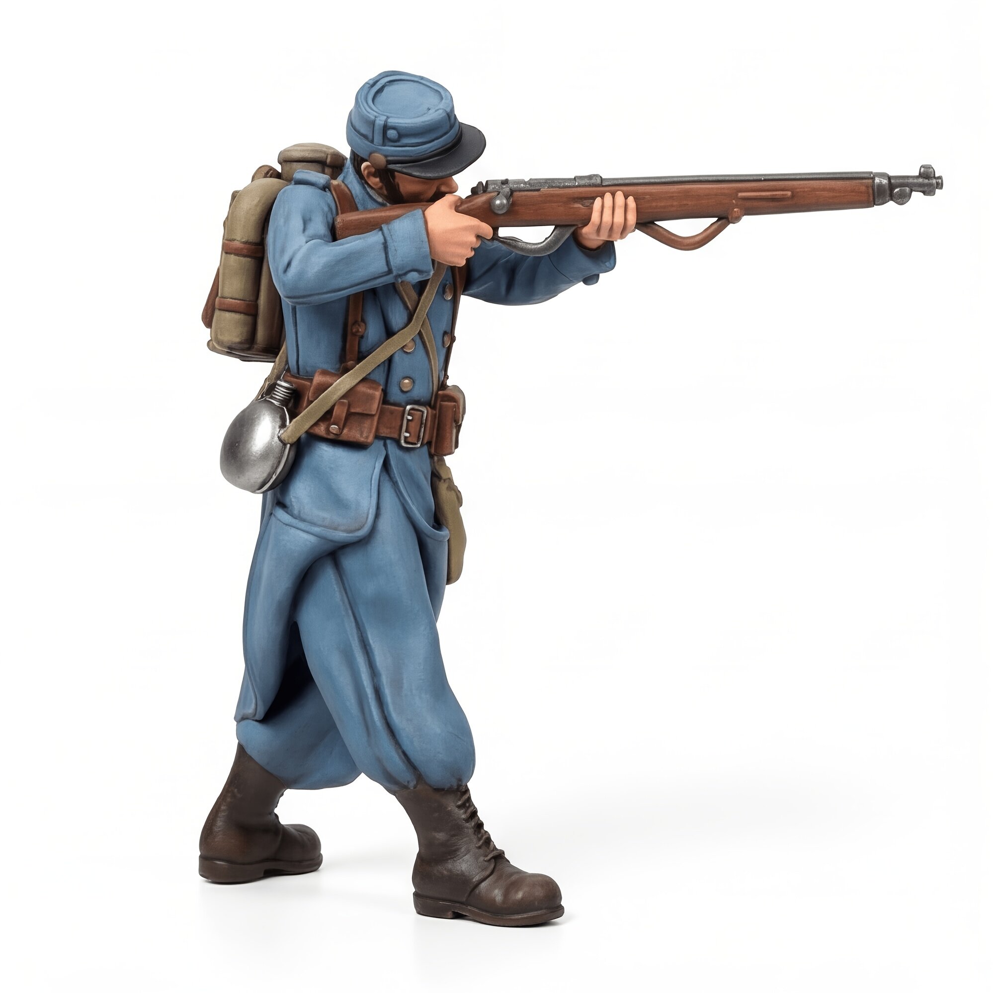 Смоляная модель 1/35 "Французские солдаты", 1914 год, историческая тема, не требует сборки, неокрашенная, для самостоятельной окраски