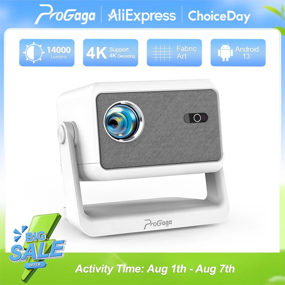 PROGAGA PG370 MAX Проектор 4K 1080P 700 ANSI люмен EU Plug