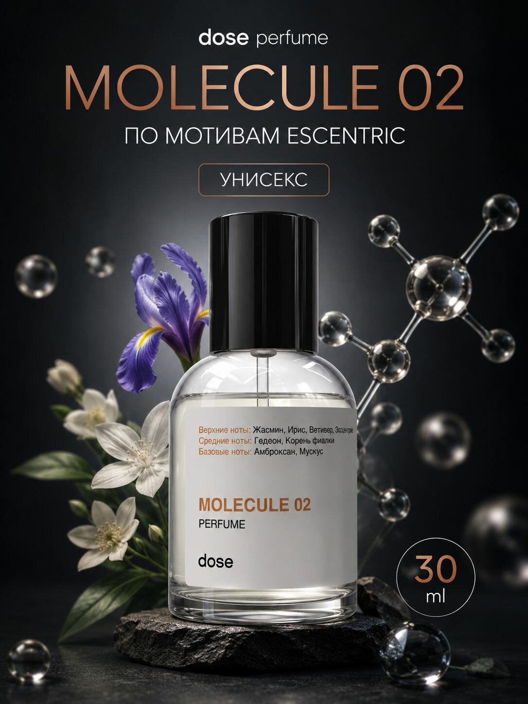 Духи женские Молекула molecule 02 30 мл. Унисекс