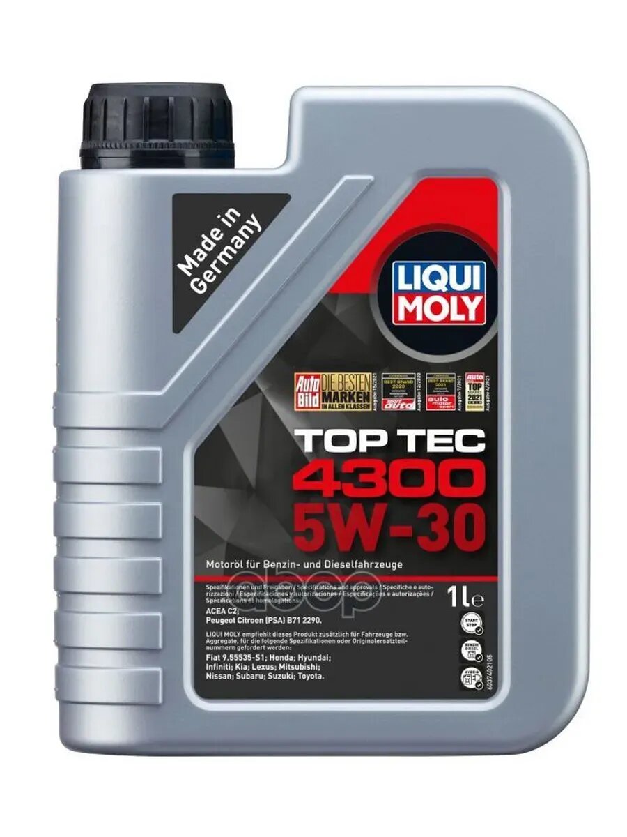LIQUI MOLY Liquimoly 5W30 Top Tec 4300 (1L)_ Мотор! Синт Api