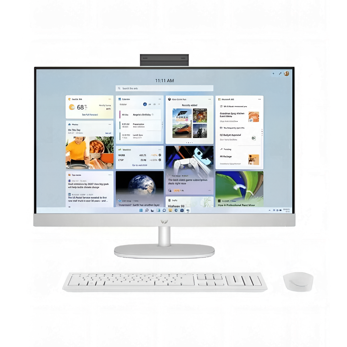 Моноблок HP AIO 27-CR1005 белый 27" FHD, IPS Core Ultra 5 125U 16GB/SSD 512GB Intel Arc Xe‑LPG Win 11pro