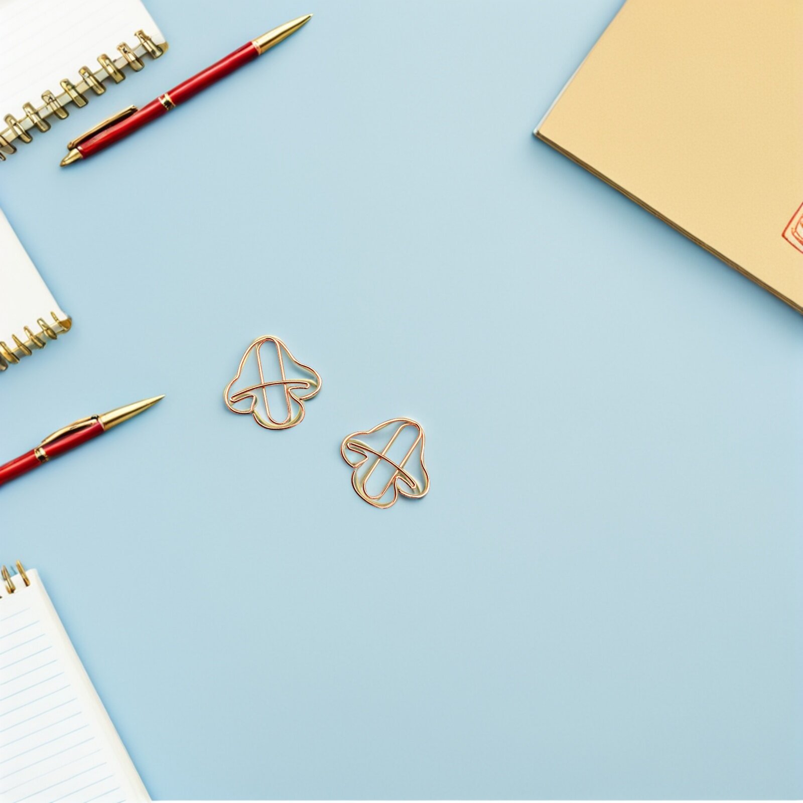 20 Штук Офисные Бумажные Клипы Для Файлов И Документов Милые Мини Бумажные Клипы 3.00X3.00X0.20Cm
