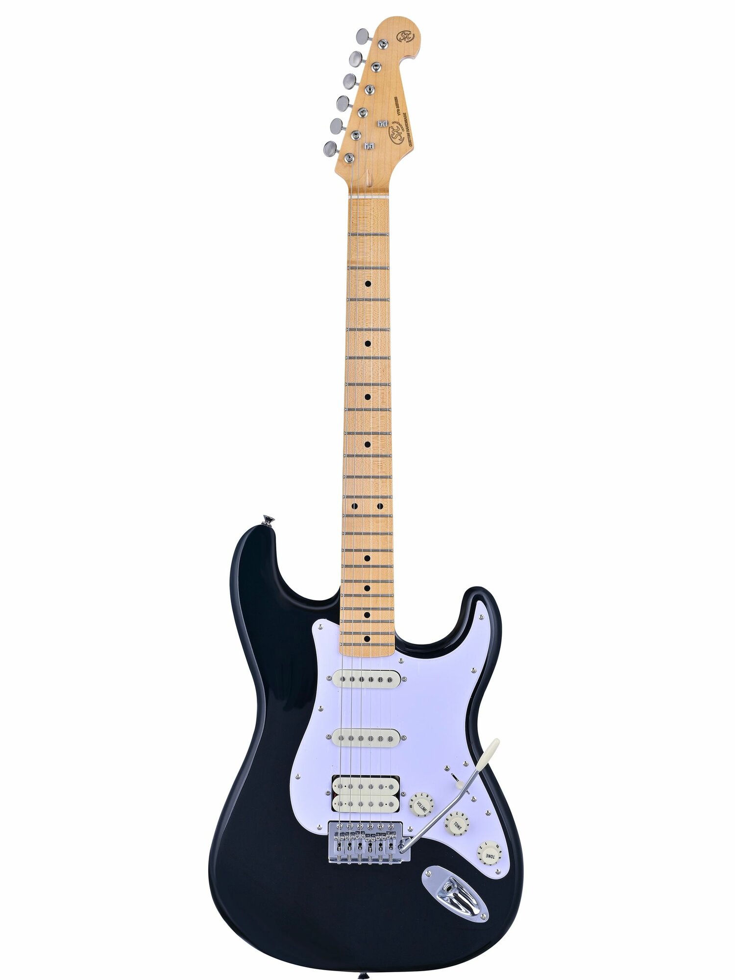 Электрогитара hss SX SST57+/HSS/BK, stratocaster, чехол в комплекте, гитара черная электро