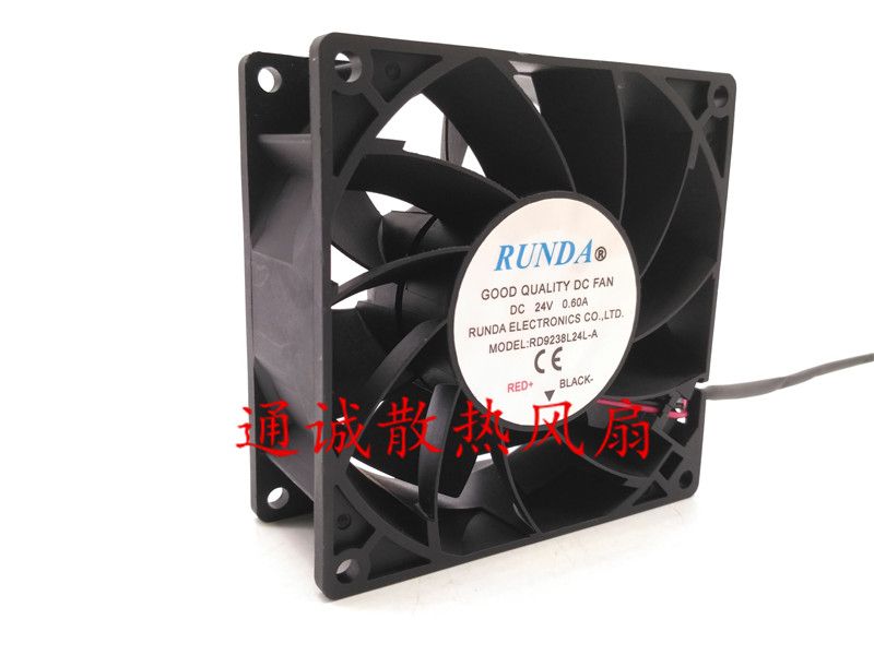 RUNDA 24V 0.60A RD9238L24-A Инверторный вентилятор охлаждения 9 см Большой объем воздуха