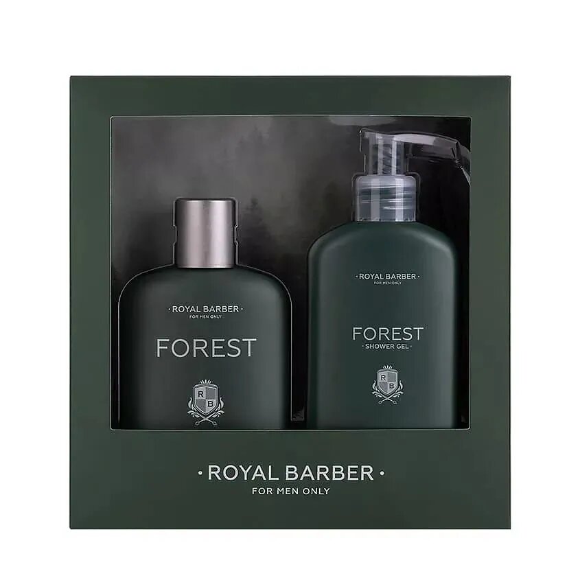 ROYAL BARBER Набор Forest, Парфюмерная вода, спрей 100 мл + гель для душа, 200 мл