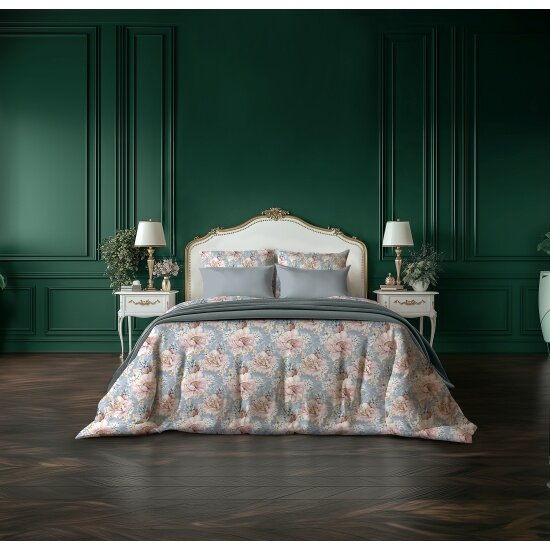 Двуспальный комплект постельного белья Verossa Сатин премиум с наволочками 70/70 Florescence, 933843