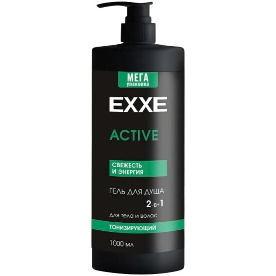 Гель для душа 2в1 Exxe ACTIVE Тонизирующий, 1 л