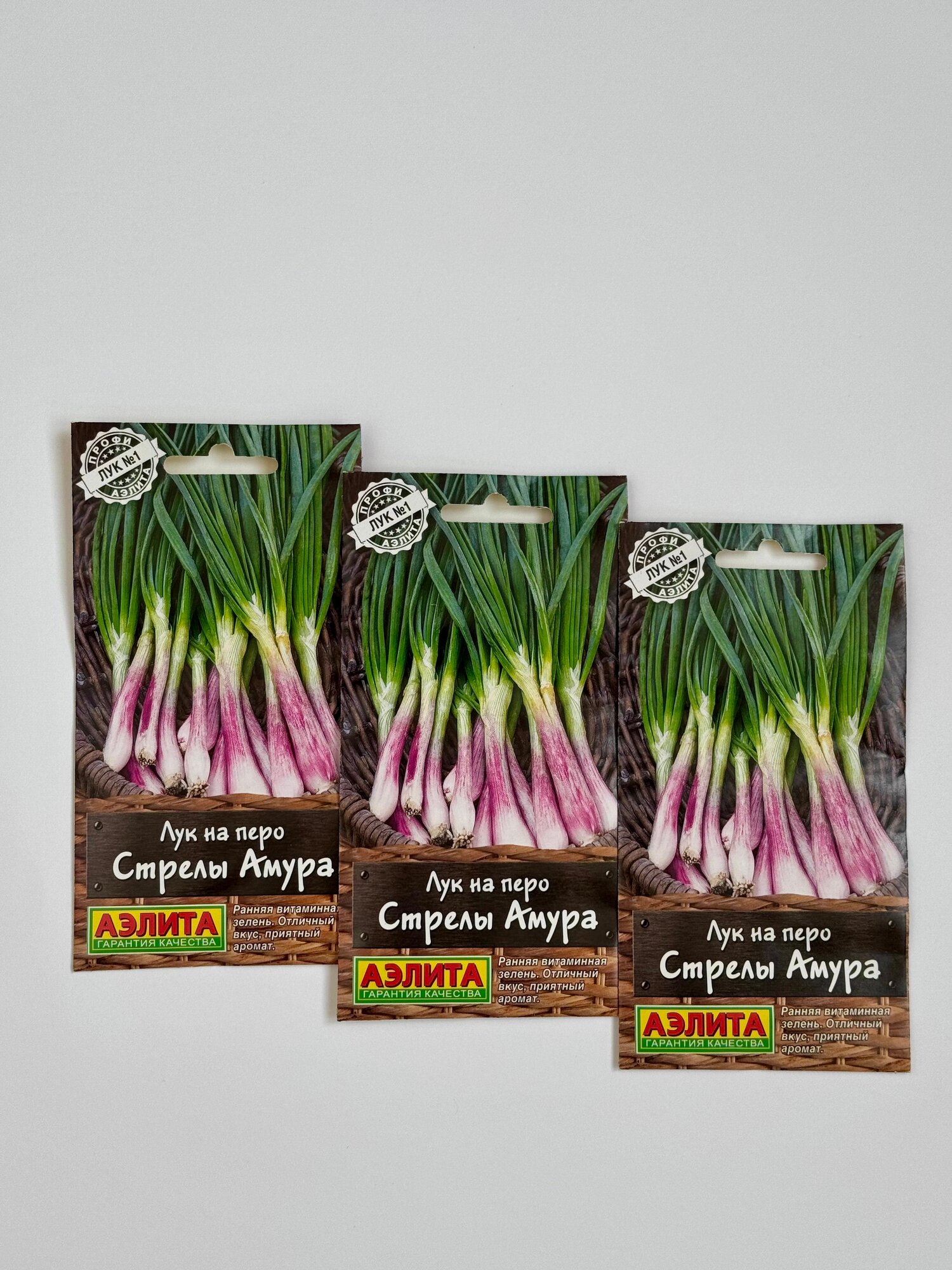 Лук на перо Стрелы Амура, семена лука на зелень для салата Агрофирма аэлита 0,3г
