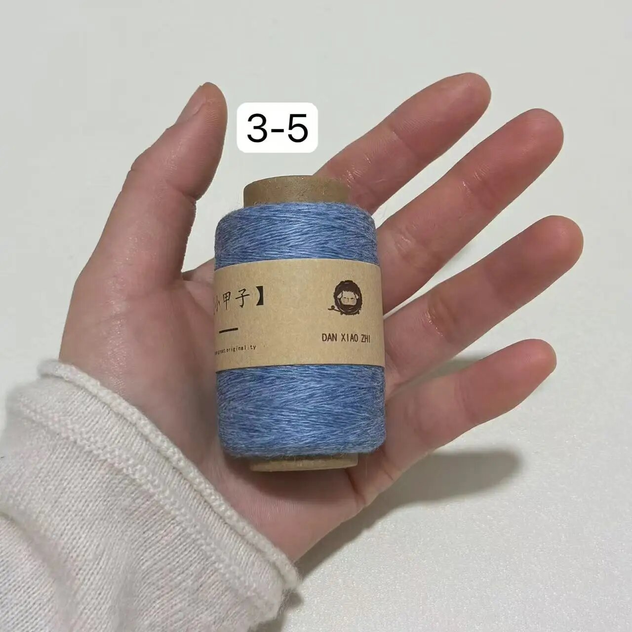 Пряжа нейлон кардная голубая, 15г, Color: 3-5