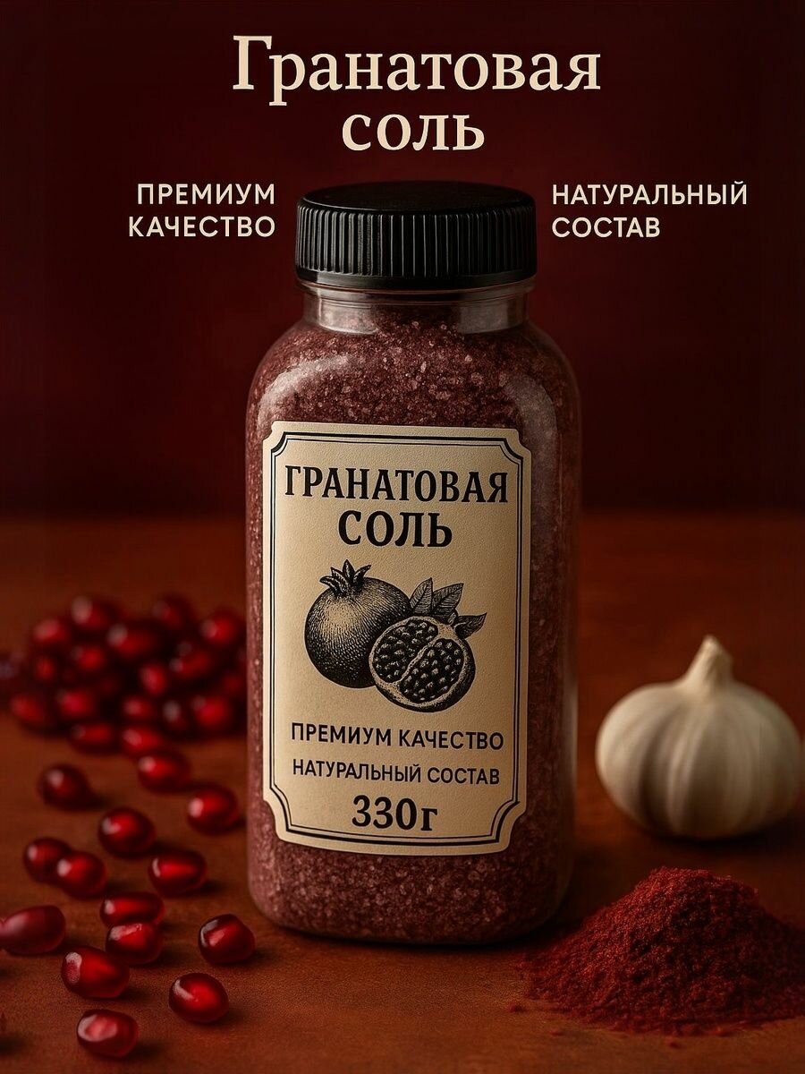 Гранатовая соль с сумахом и чесноком, высший сорт, 330 г