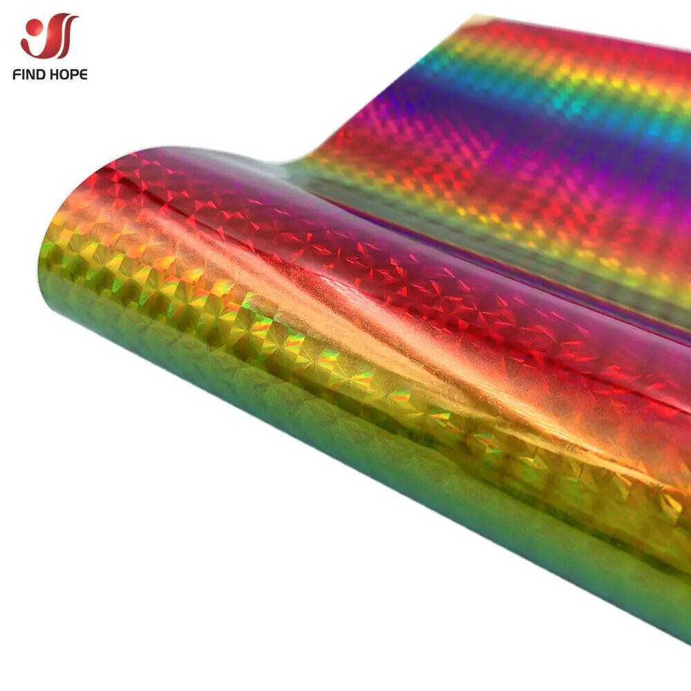 Голографический винил Checkered Rainbow 30x25см