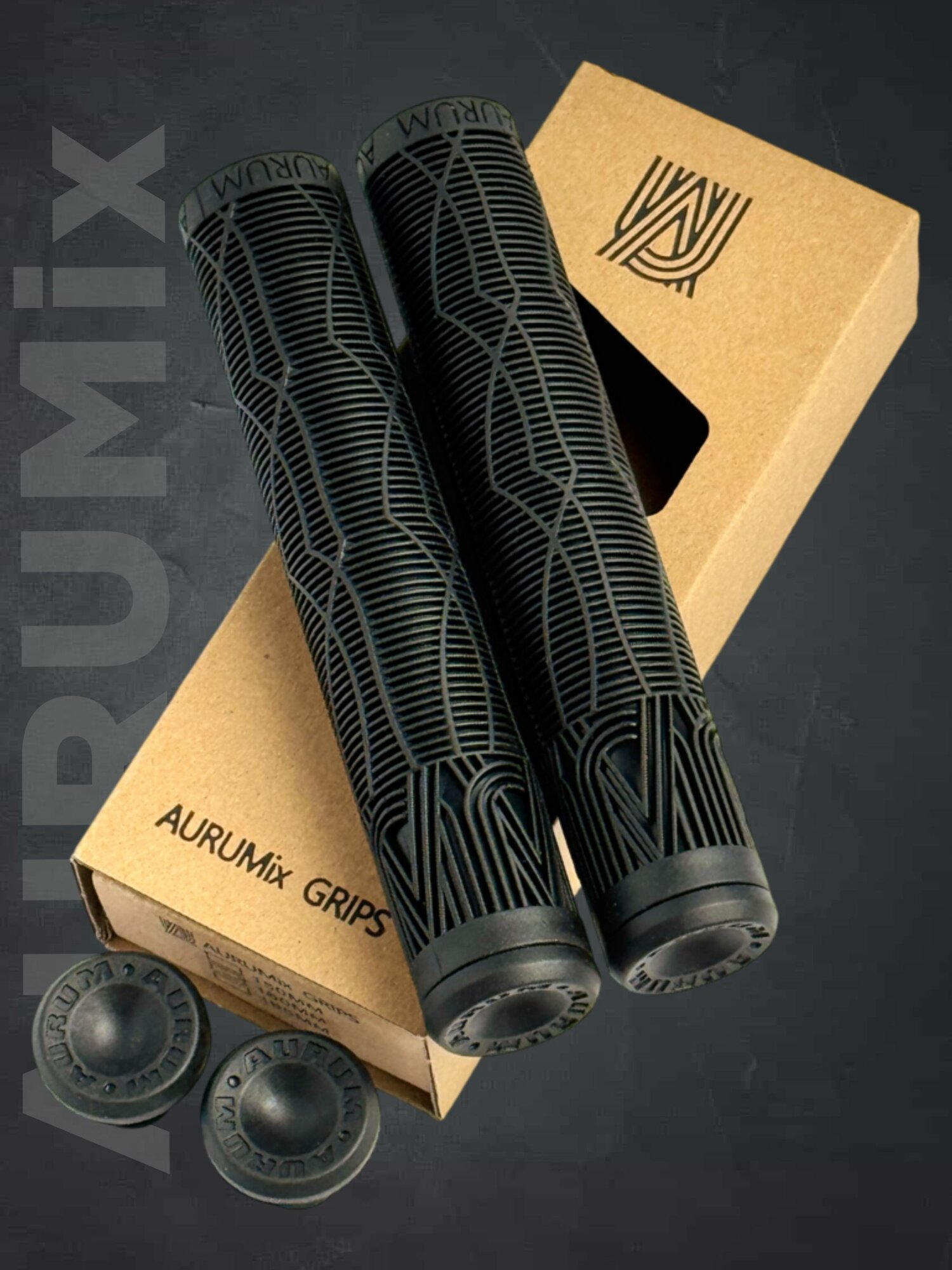 Грипсы для трюкового самоката велосипеда bmx AURUMix Classic 165 мм Черный