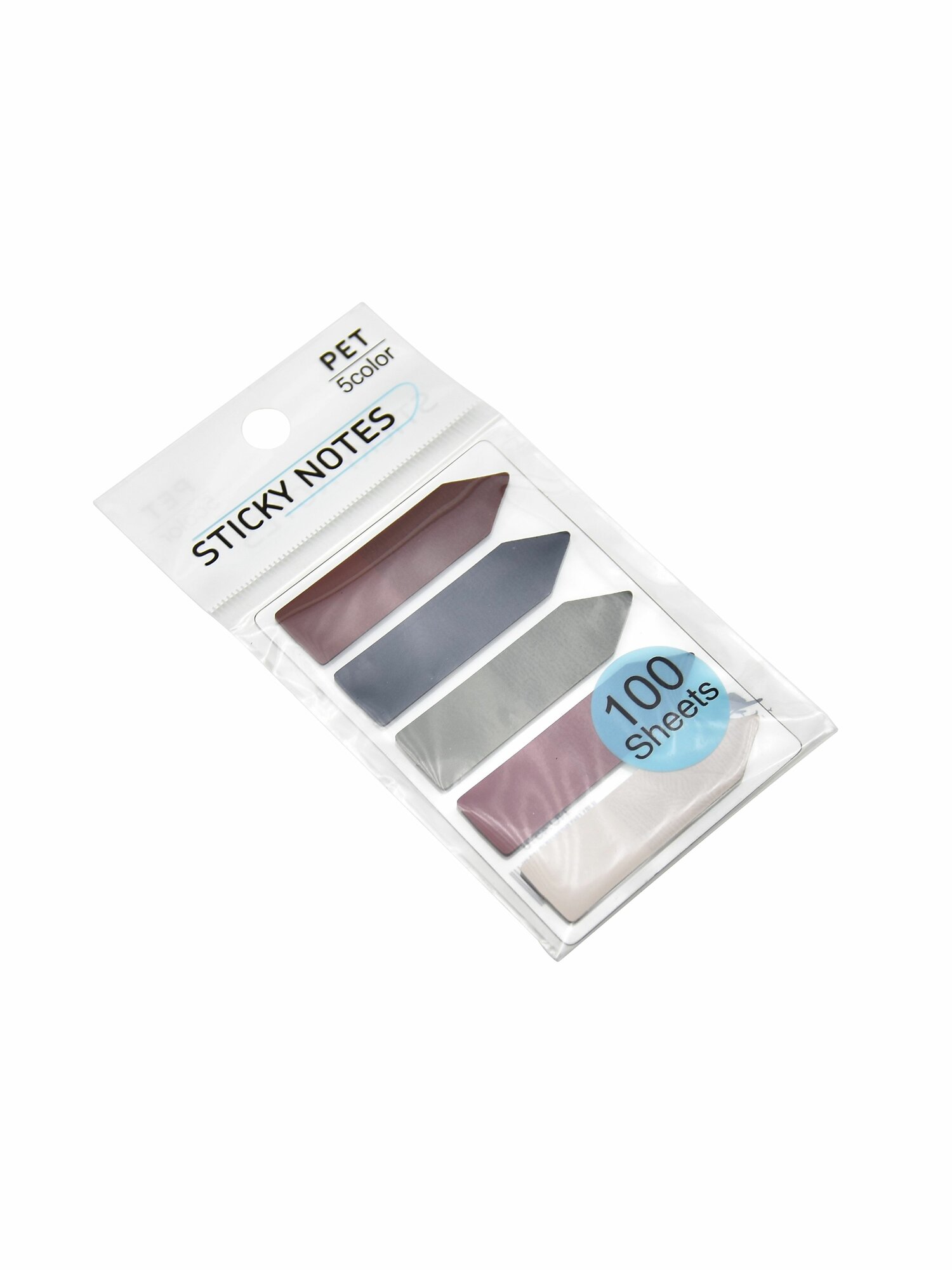 Закладки пластиковые 44х12мм "Темные стрелки" 5 цветов по 20 листов