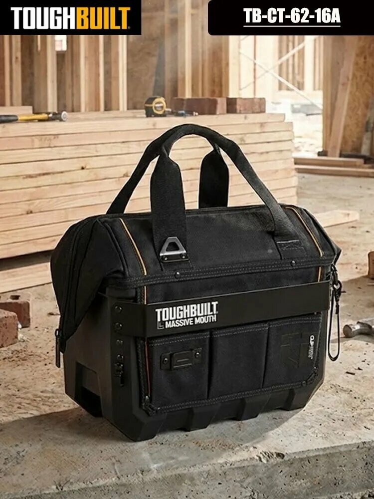 Сумка-саквояж для инструментов ToughBuilt (Тафбилт) 16", с жестким дном и широким раскрытием, TB-CT-62-16A