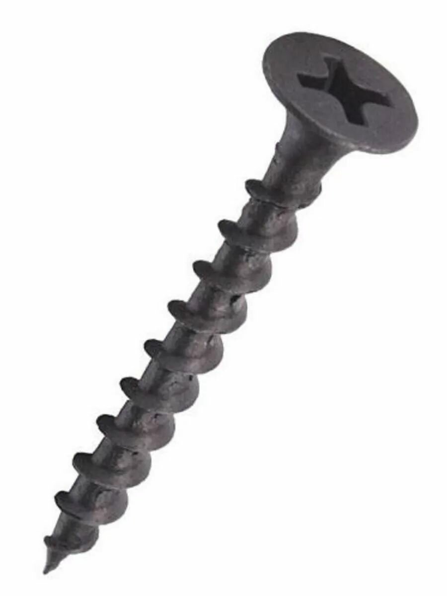 Саморез гипсокартон/дерево 3,5х45 черный код screw-GD-45 Крепдил