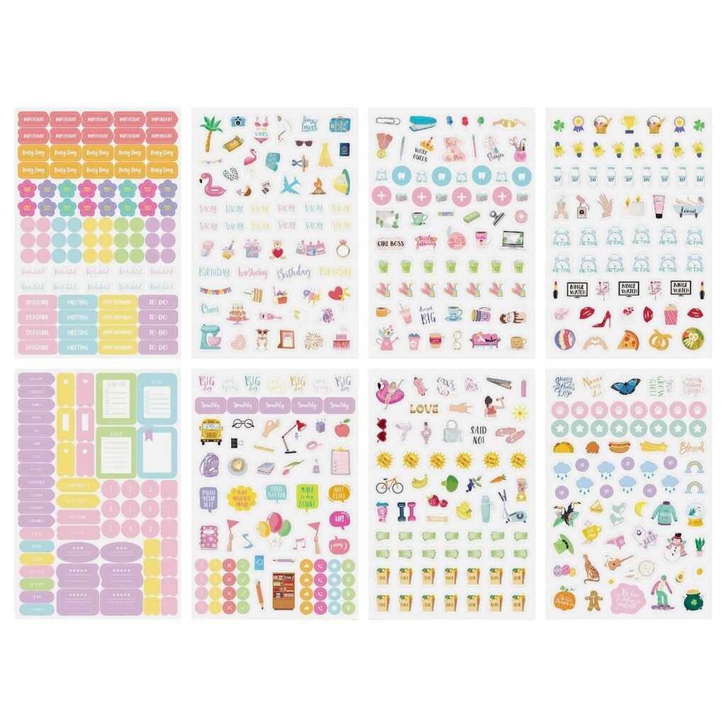 Набор Наклеек с Календарной Датой для планировщиков, наклейка "Счастливый месяц" и Круглый Красочный Аксессуар для наклеек с Датой