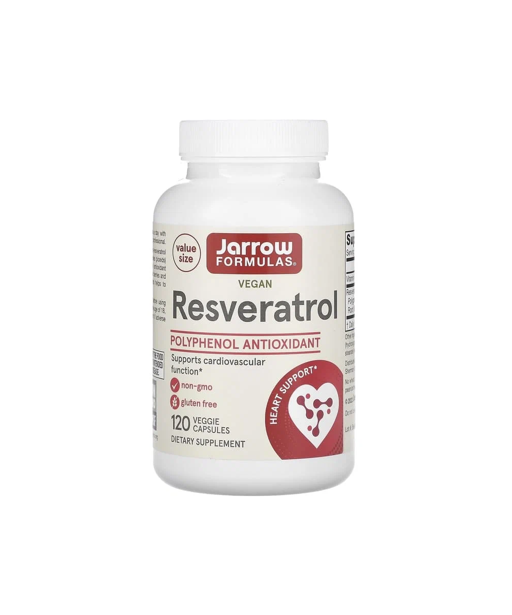 Jarrow Formulas Resveratrol, Ресвератрол 100 мг 120 вегетарианских капсул