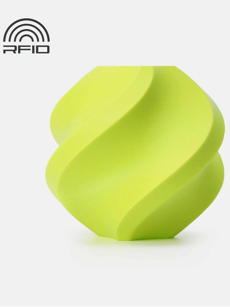Филамент PLA Basic Bright Green (10503) без катушки пластик Bambu Lab для 3D принтера 1 кг