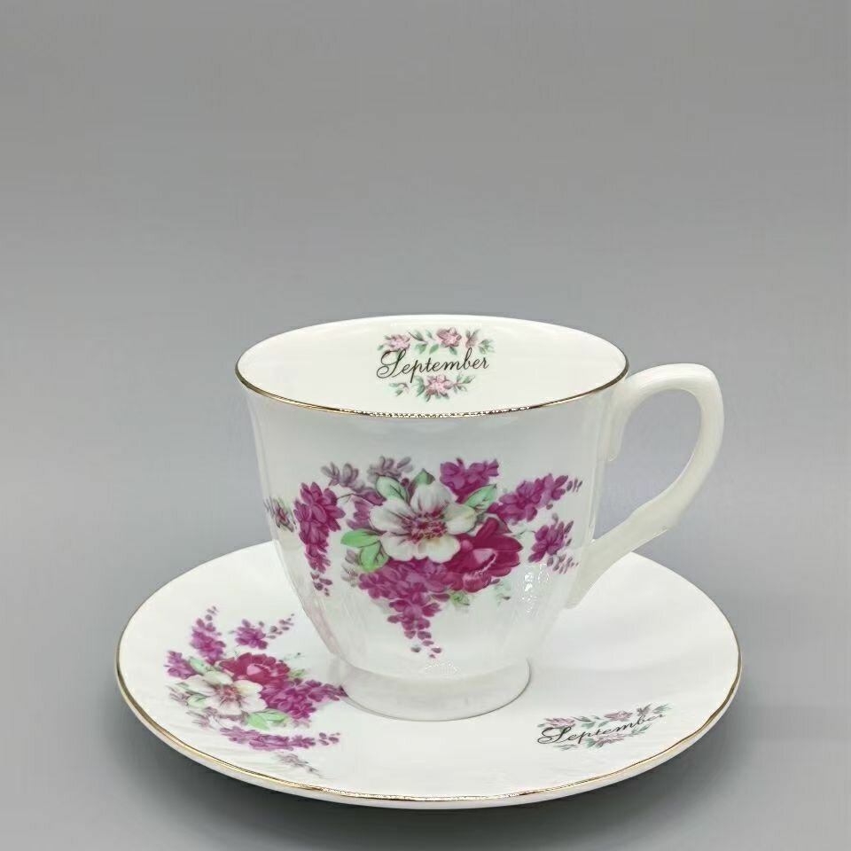 Набор уникальной костяной фарфоровой чайной посуды Royal Albert, сентябрь