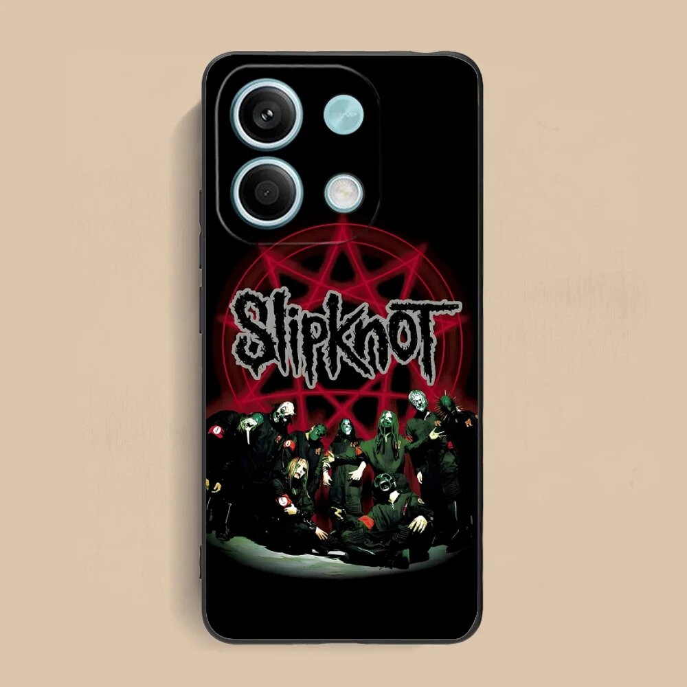Чехол для мобильного телефона S-Slipknots для Xiaomi Redmi Note 13 12 11 10 9 8 7 6 S A Pro Lite Plus 5G, черный чехол для мобильных телефонов, смартфонов