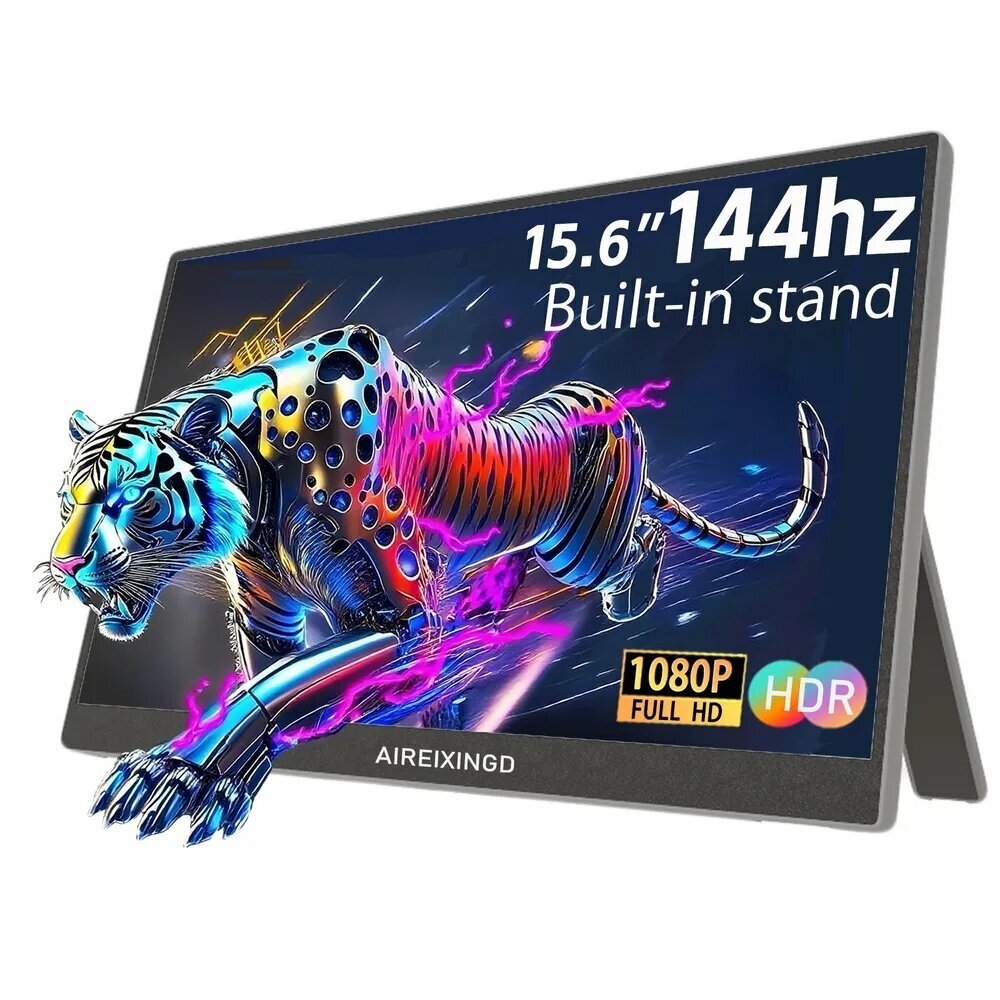 AIREIXINGD 15.6" Монитор, черный матовый, черно-серый