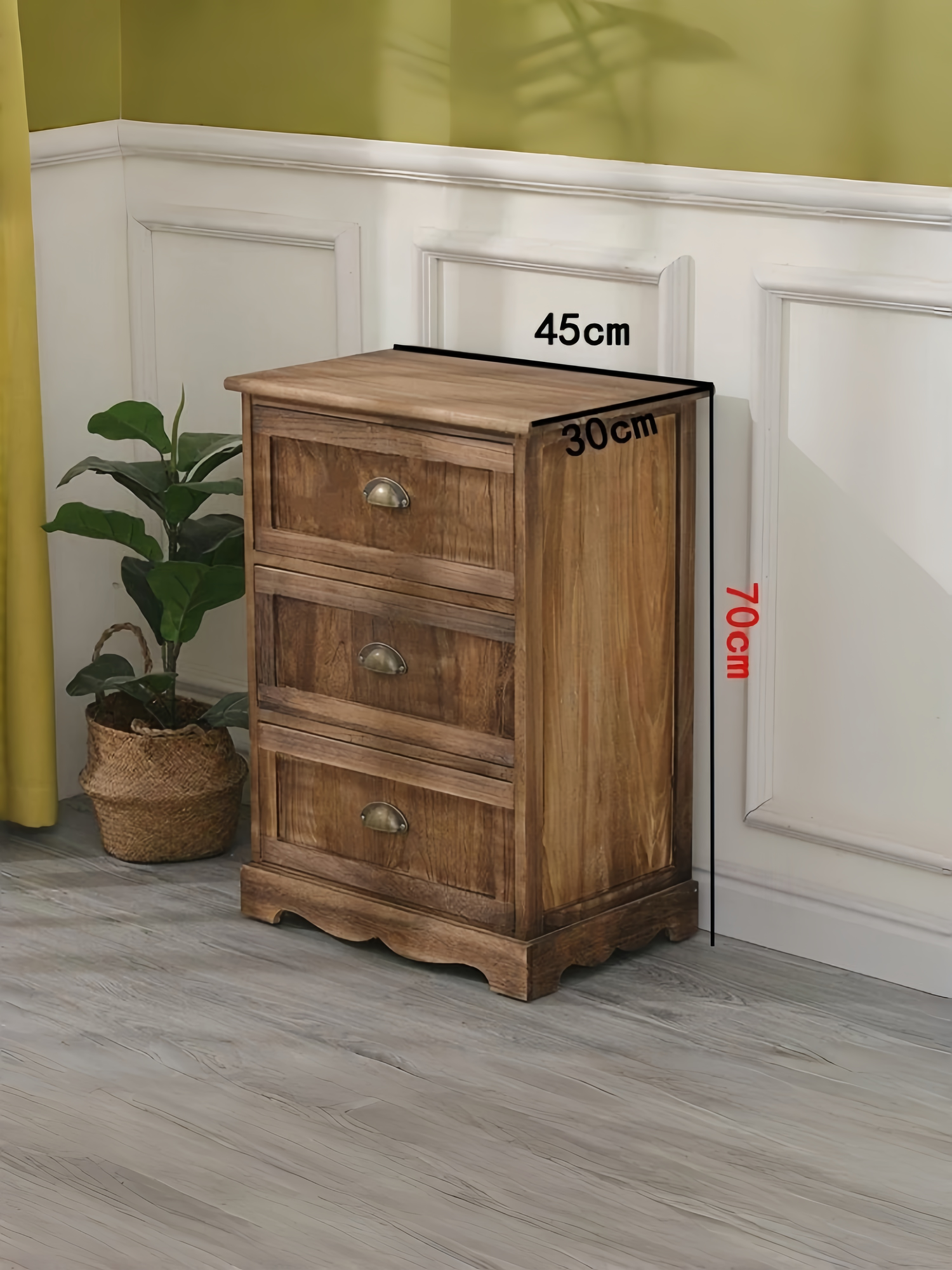 Комод 87968464568465, из массива дерева, для гостиной, спальни, 3 ящика