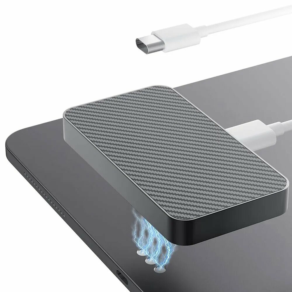 Магнитное беспроводное зарядное устройство для iPad Pro 12,9 дюйма, умный разъём для быстрой зарядки мощностью 18 Вт, алюминиевая беспроводная зарядная панель