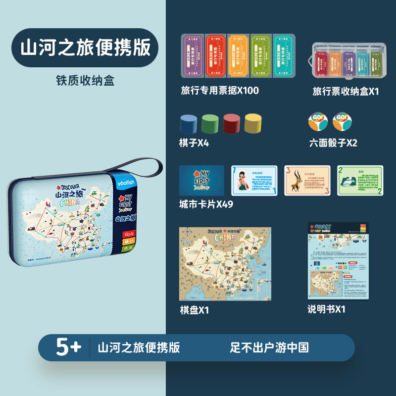 Настольная игра для детей Yaofish Ray Fish Mountain and River Journey Song Dynasty Hundred Merchants, портативная, подарок на день рождения для детей от 5 лет
