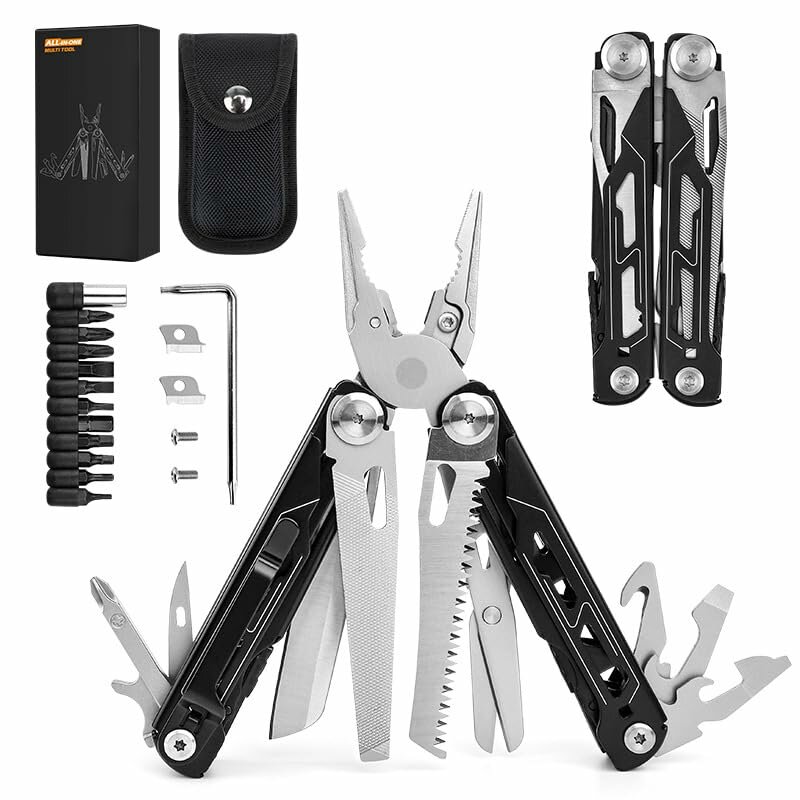 Многофункциональные клещи 16-в-1 складной нож клещи портативный инструмент для отдыха в открытом воздухе кемпинга выживания комбинированный, черный, 1 штука